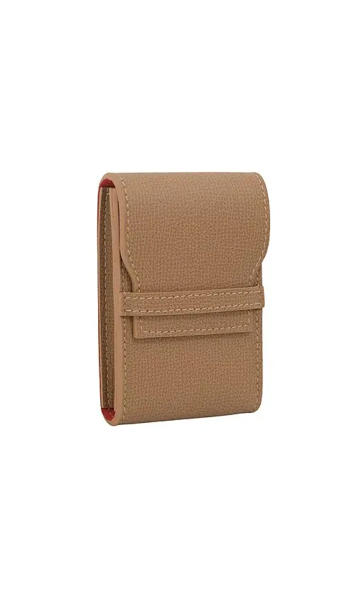 THROWING DOUBLES The Marrakesh Leather Playing Card Set - Beige & Red