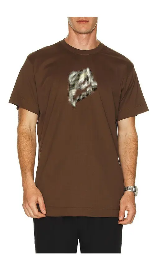ETAI LA 3d Print Dot Brust E Tee - Brown