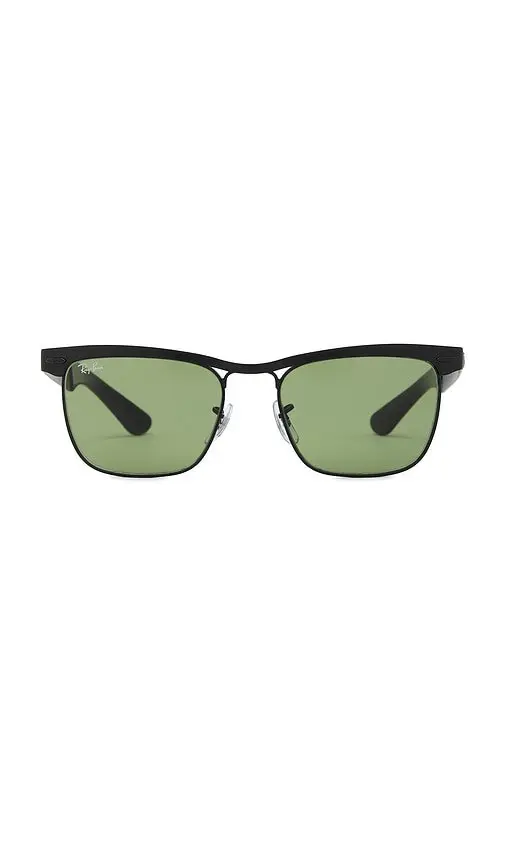 Ray-ban Wayfarer Deluxe Sunglasses - Matte Black & Green