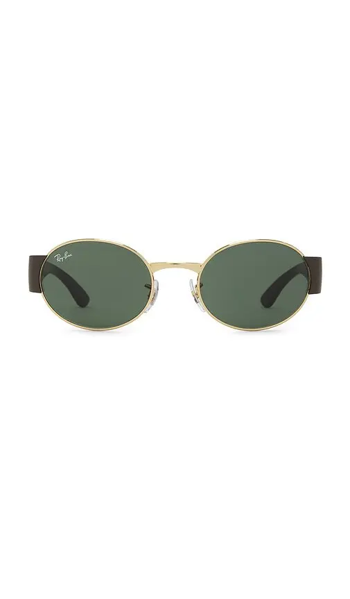 Ray-ban Sunglasses In Metallic Gold - Gold & Green