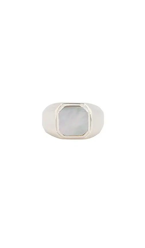 MAPLE Duppy Signet Ring - Silver 925 & Mother Of Pearl