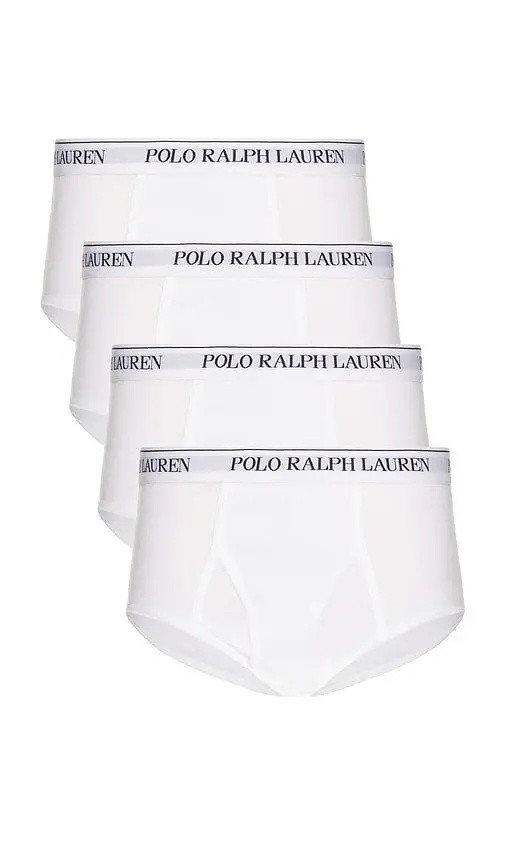 Polo Ralph Lauren Mid Rise Brief 4 Pack - White