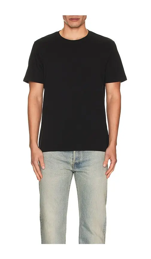 FRAME Duo Fold Tee In Black