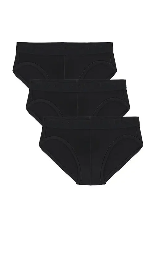 SKIMS Stretch Brief 3-pack In Black - Obsidian