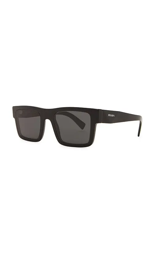 Prada Rectangular Frame Sunglasses - Black