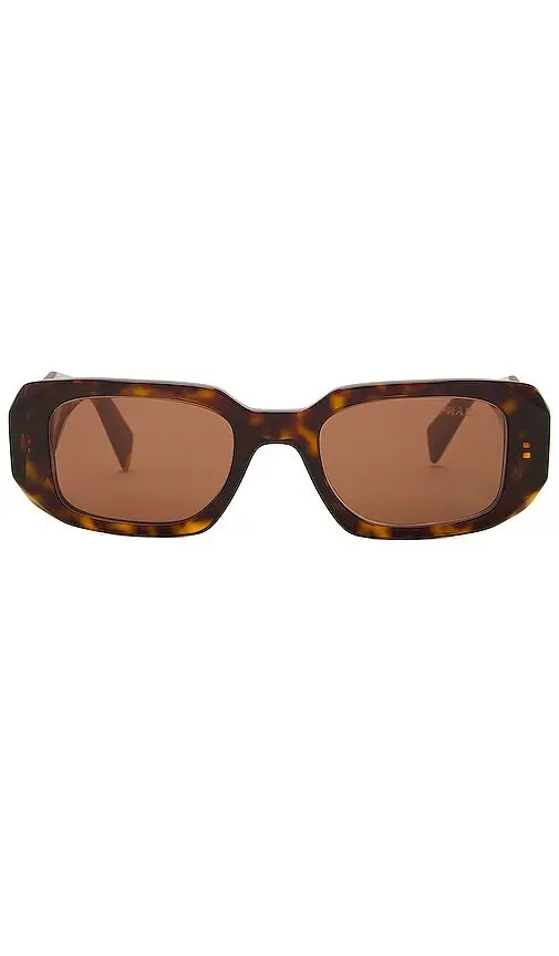 Prada Oval Frame Sunglasses - Brown