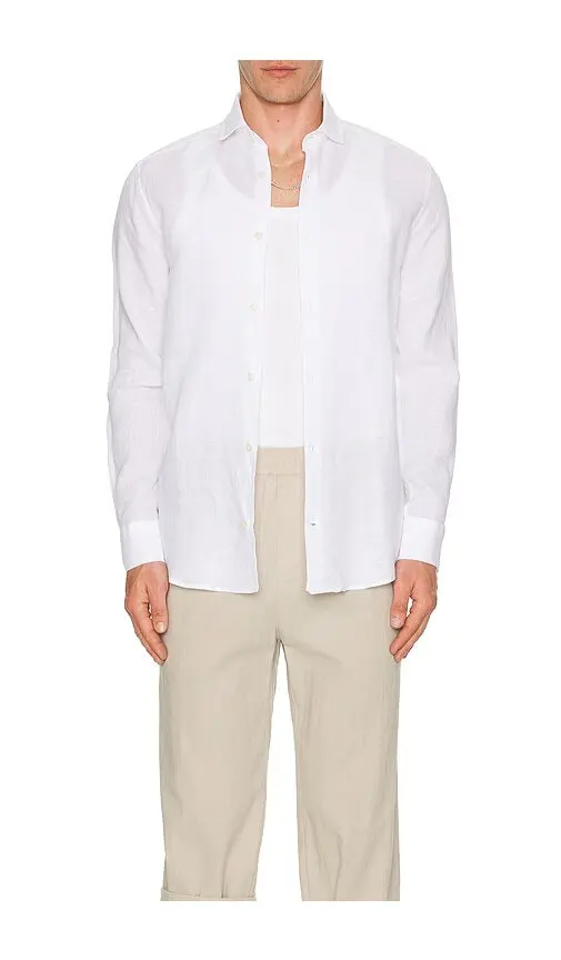 Frescobol Carioca Antonio Linen Shirt - White