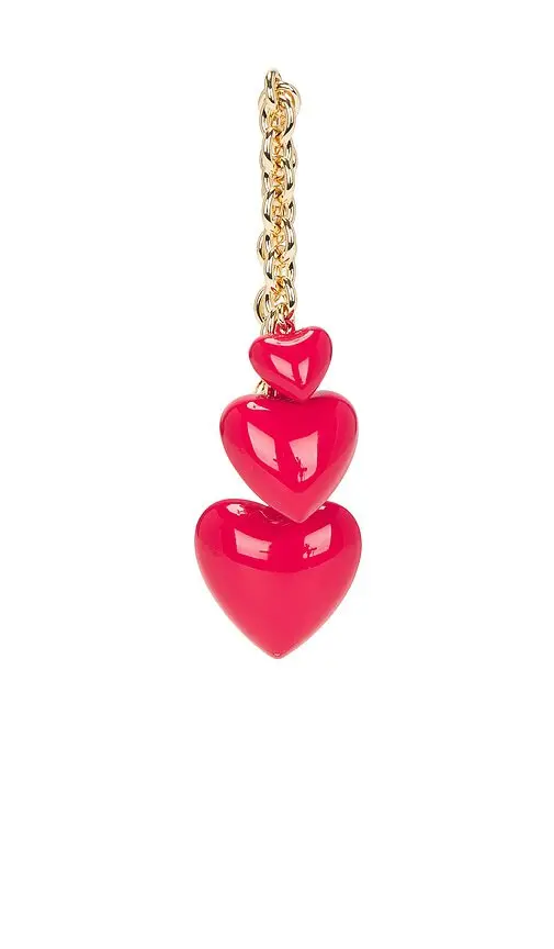 ROXANNE ASSOULIN Happy Heart Bag Charm - Cherry Red