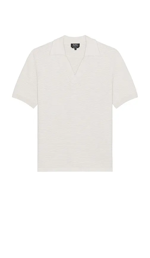A.p.c. Livio Polo In Cream - Heathered Ecru