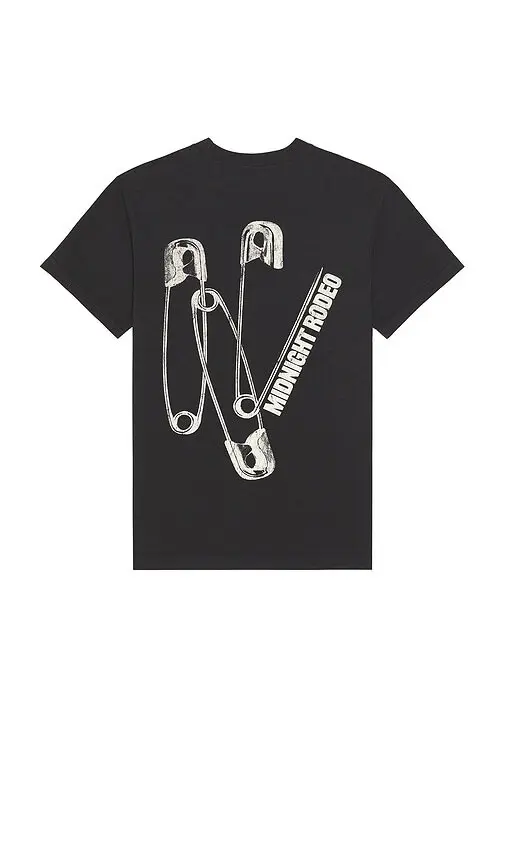 MIDNIGHT RODEO Pinned T-shirt In Black - Vintage Black