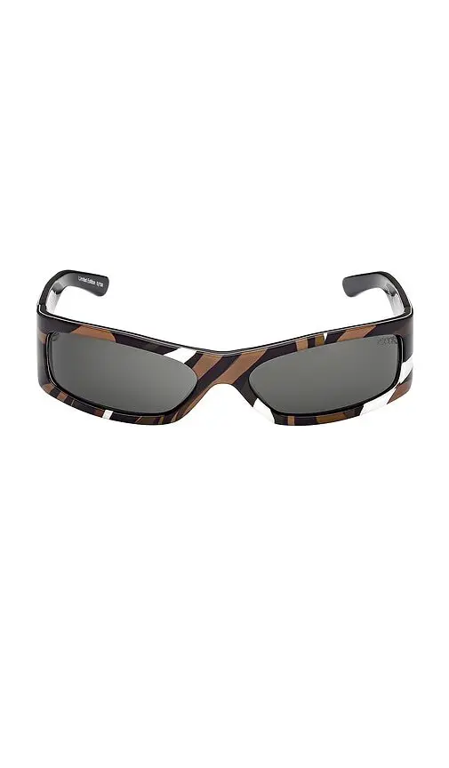 Emilio Pucci Rectangle Sunglasses - Animal & Smoke