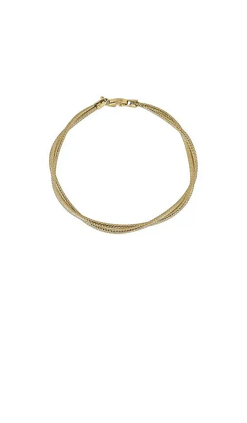 STONE AND STRAND Interwoven Gold Bracelet - 14k Yellow Gold