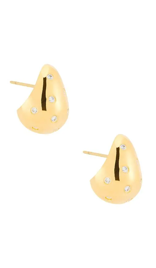 MEGA Sprinkle Teardrop Dangle Earrings - Brass & 14k Gold Vermeil