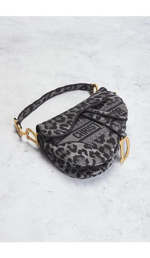 Undefined Dior Mizza Embroidered Saddle Bag