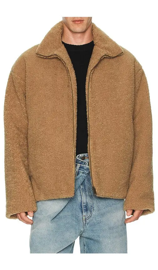 DARKPARK Faux Shearling Drop Shoulder Jacket