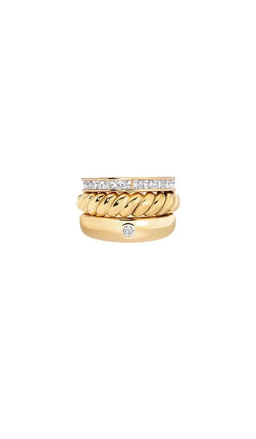 MEGA The Twisted Stack Rings - 14k Gold Plated