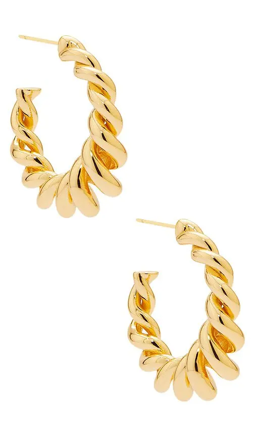 MEGA Twister Hoop Earrings - 14k Yellow Gold Plated