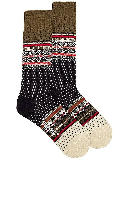 BEAMS Nordic Socks - Navy