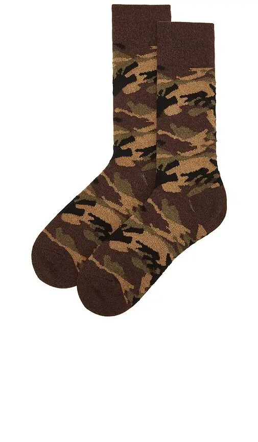 BEAMS Melange Camo Crew Socks