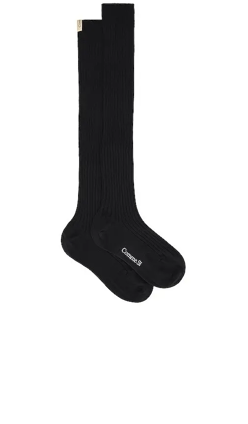 Comme Si The Knee High Sock - Black