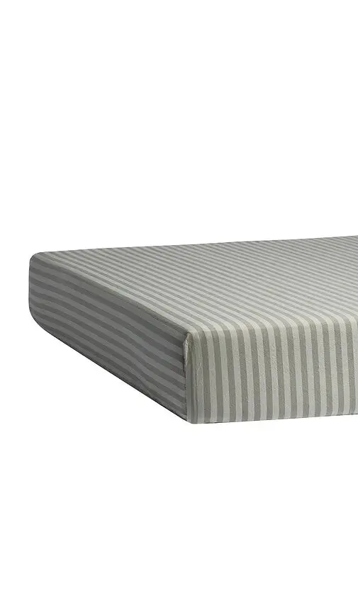 PARACHUTE Percale Crib Sheet - Moss Stripe