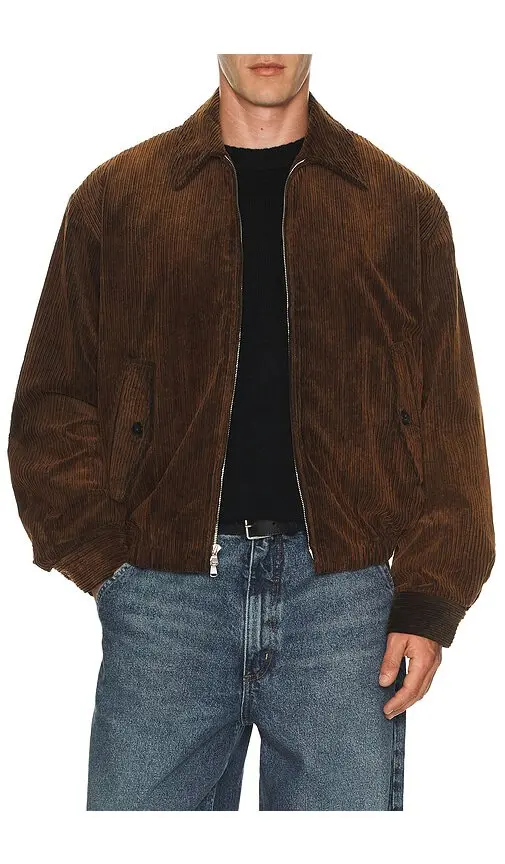 AGOLDE Corduroy Zip Jacket - Espresso