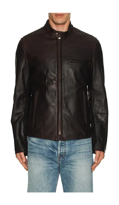 SCHOTT Cafe Racer Leather Jacket