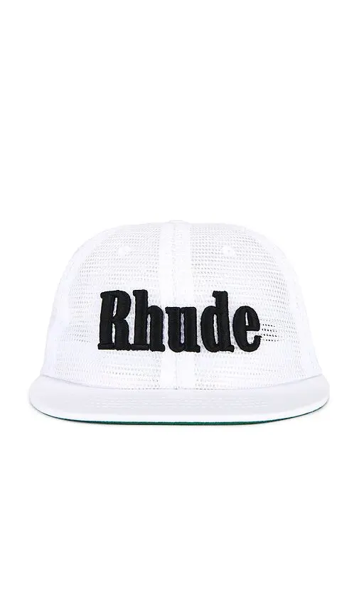 Rhude Logo Mesh Cap - White