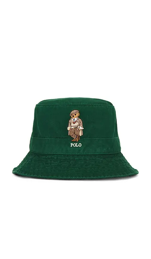 Polo Ralph Lauren Cotton Twill Novelty Bear Loft Bucket Hat - New Forest
