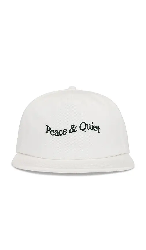 MUSEUM OF PEACE & QUIET Wordmark 5 Panel Cap - White