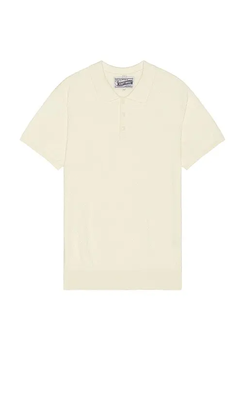 SCHOTT Basket Weave Polo In White