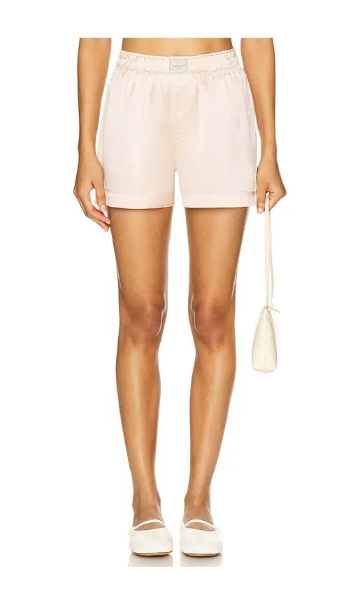 Comme Si Silk La Boxer Classica Short - Blush