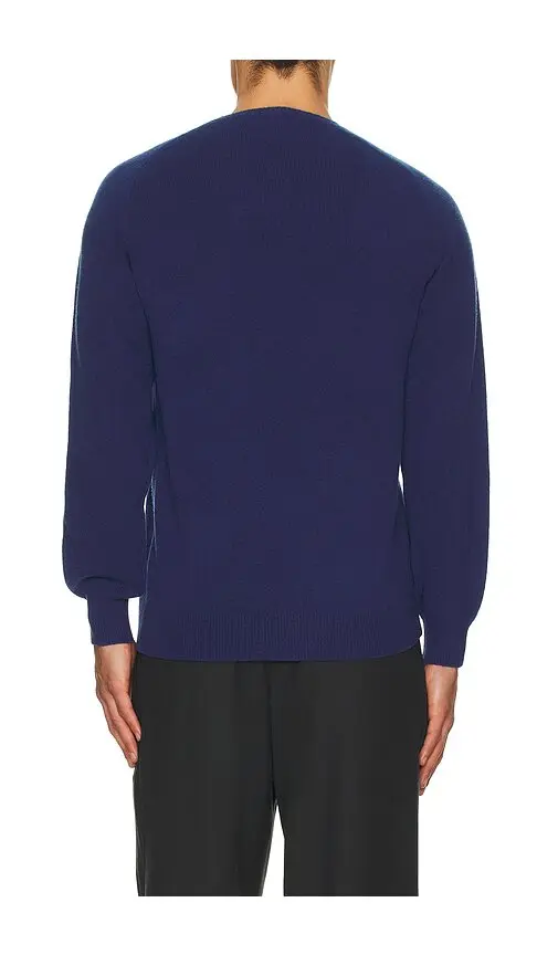 BEAMS Crew 9g Sweater - Blue
