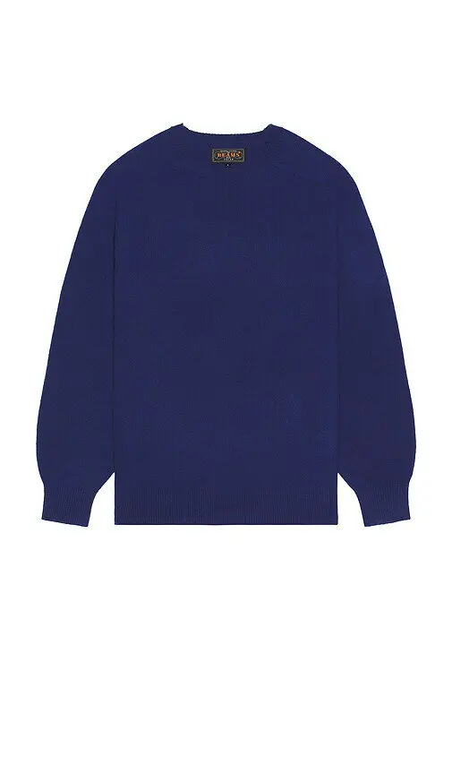 BEAMS Crew 9g Sweater - Blue