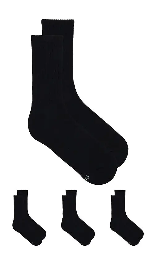 SKIMS Tube Crew Sock 3 Pack - Onyx
