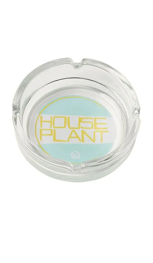 HOUSEPLANT Glass Ashtray In Baby Blue - Blue Houseplant Logo