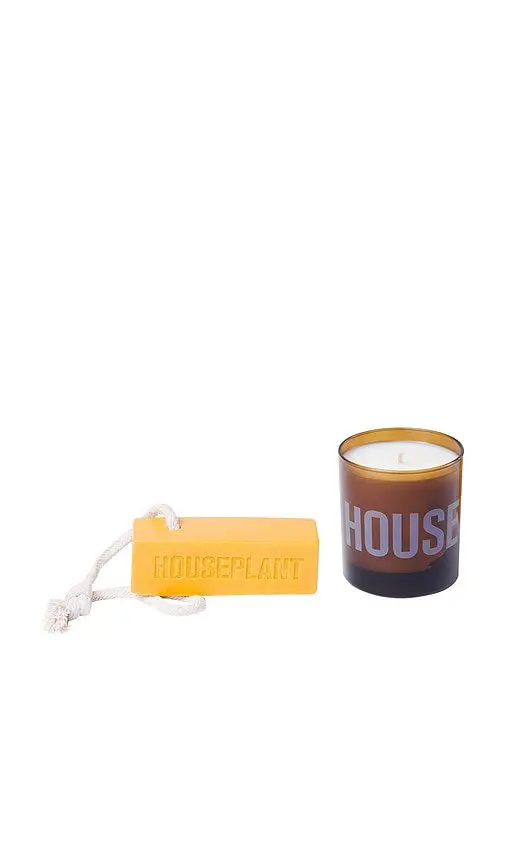 HOUSEPLANT Soap And Candle Set In Brown - Amber
