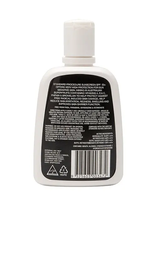 STANDARD PROCEDURE Spf 50+ 250ml Sunscreen
