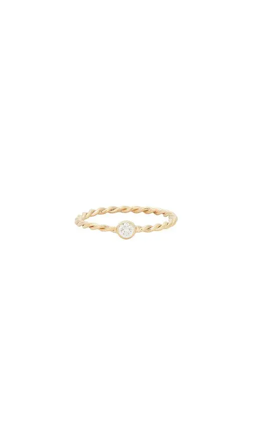 LOREN STEWART Spiral Diamond Band Ring - 14k Yellow Gold