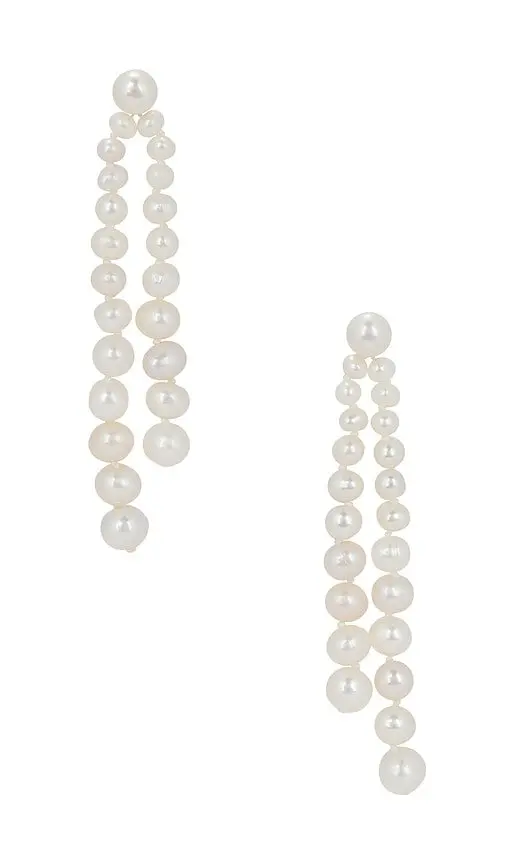 Éliou Gianna Pearl Drop Earrings - White