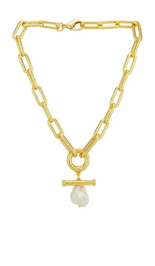 Timeless Pearly Pearl Pendant Chain Necklace - Gold