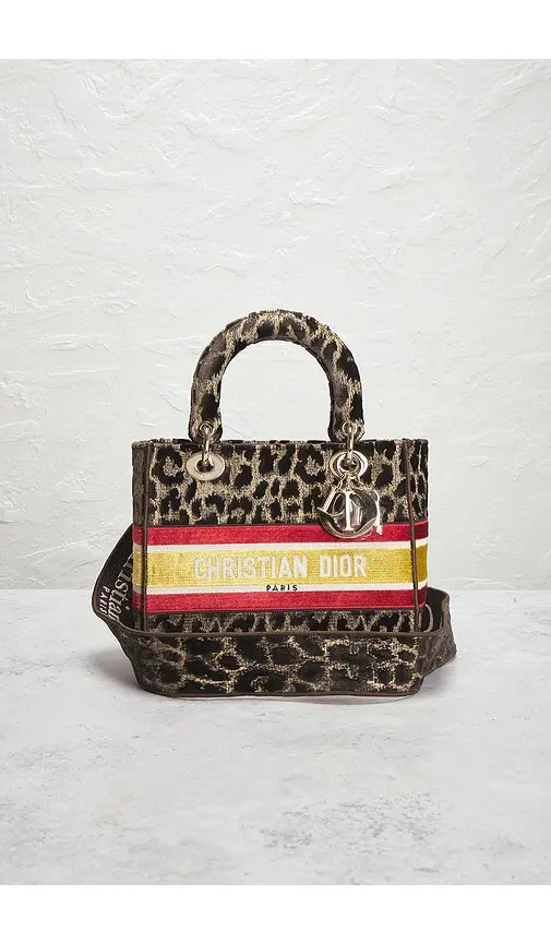FWRD RENEW Dior Leopard Lady D-lite Handbag