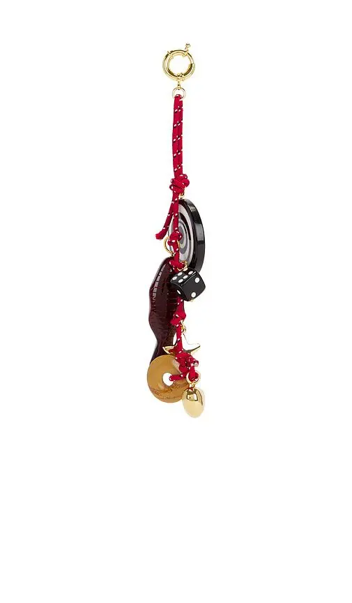Timeless Pearly Charms Rope Keychain - Red