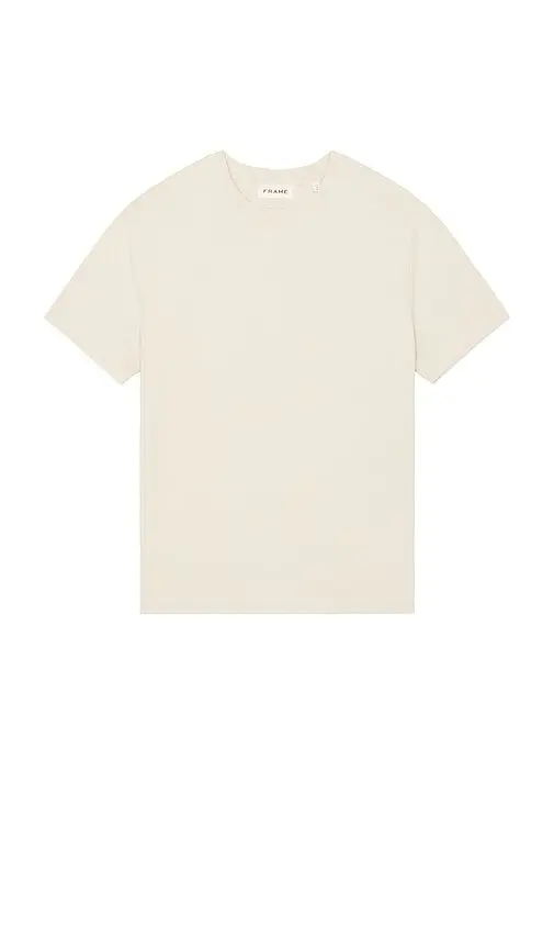 FRAME Logo Tee In Brown - Stone Beige