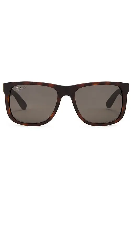 Ray-ban Justin Polarized Square Sunglasses - Black