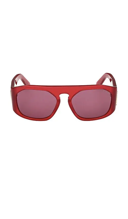 Emilio Pucci Rectangular Sunglasses - Shiny Opal Red & Rose
