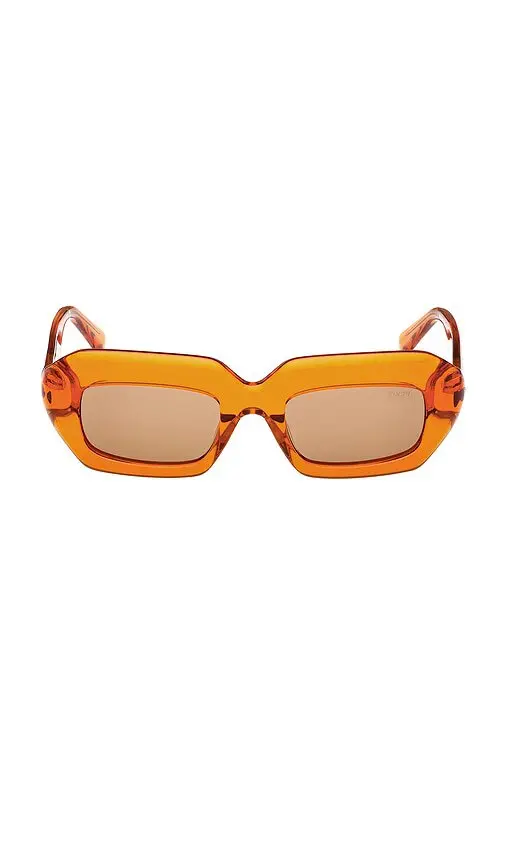 Emilio Pucci Square Sunglasses - Orange & Brown