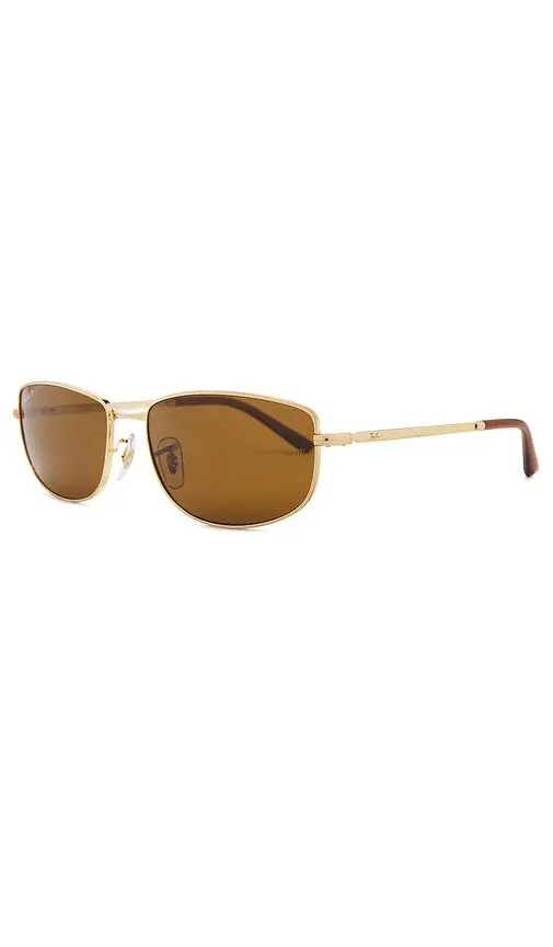 Ray-ban Polarized Oval Sunglasses - Brown
