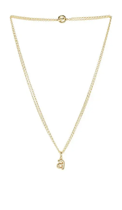 ROXANNE ASSOULIN The Puffy Initial Necklace - Shiny Gold