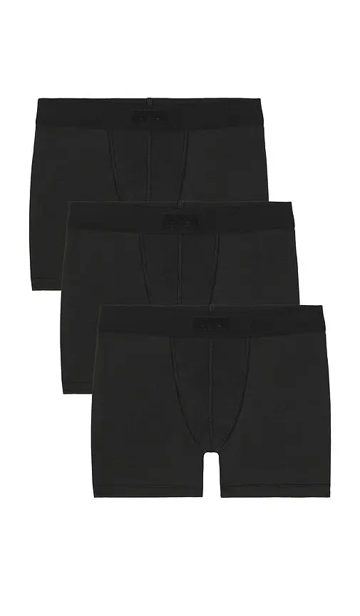 SKIMS Cotton 3 Boxer Brief 3-pack In Black - Onyx
